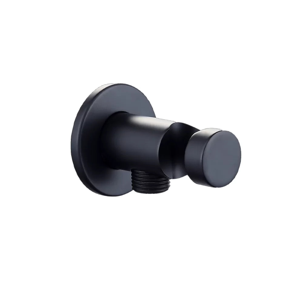 Herz Round Black zidni priključek za tuš 12218B – Slavine.rs